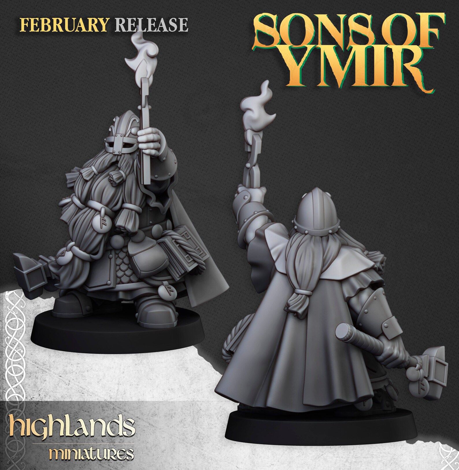Dwarf Runemasters - Sons of Ymir by Highlands Miniatures - 3D Print ...