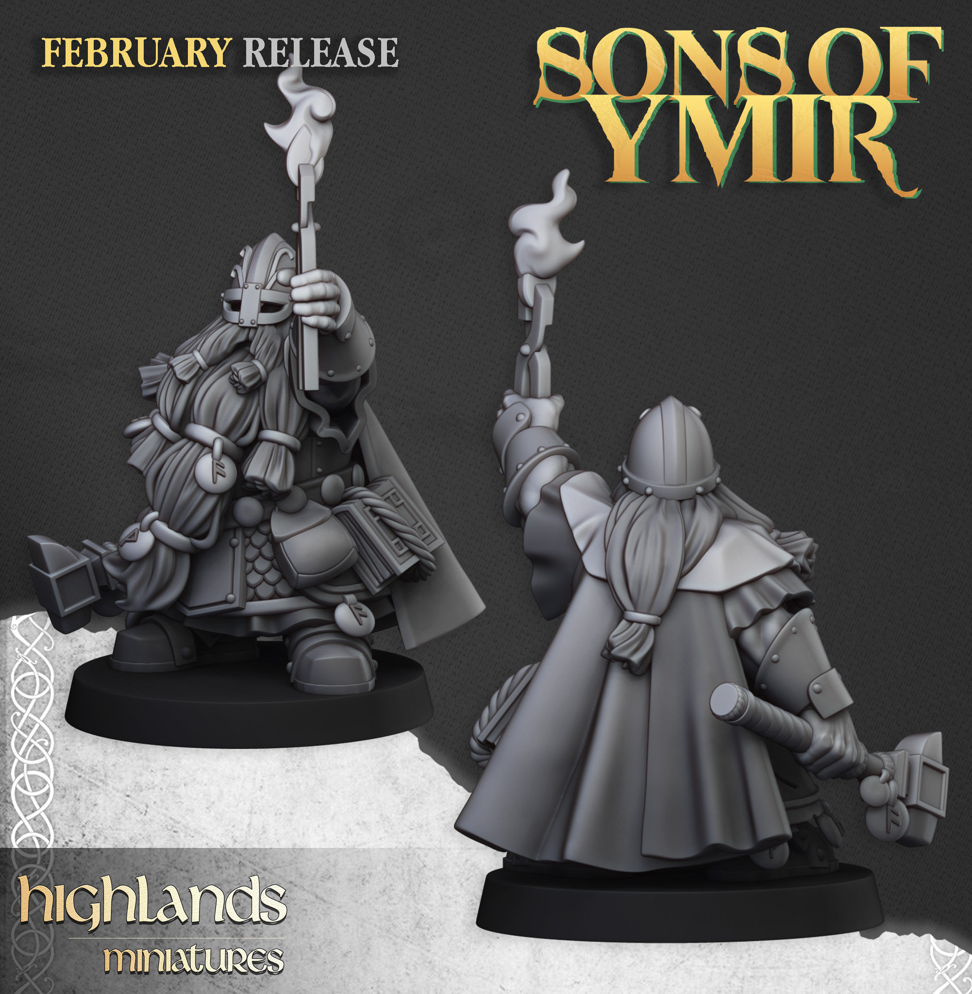 Dwarf Runemasters - Sons of Ymir by Highlands Miniatures - 3D Print ...
