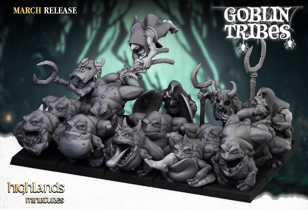 Swamp Goblins Frog Herd - Goblin Tribes by Highlands - 3D Print ...