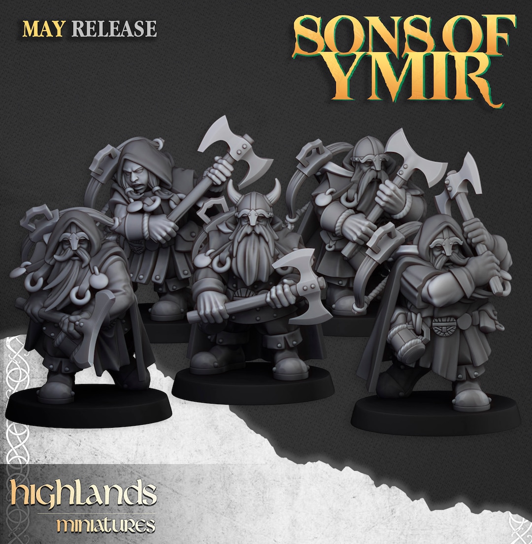 Dwarf Ranger Two Handed Units - Sons of Ymir by Highlands Miniatures ...