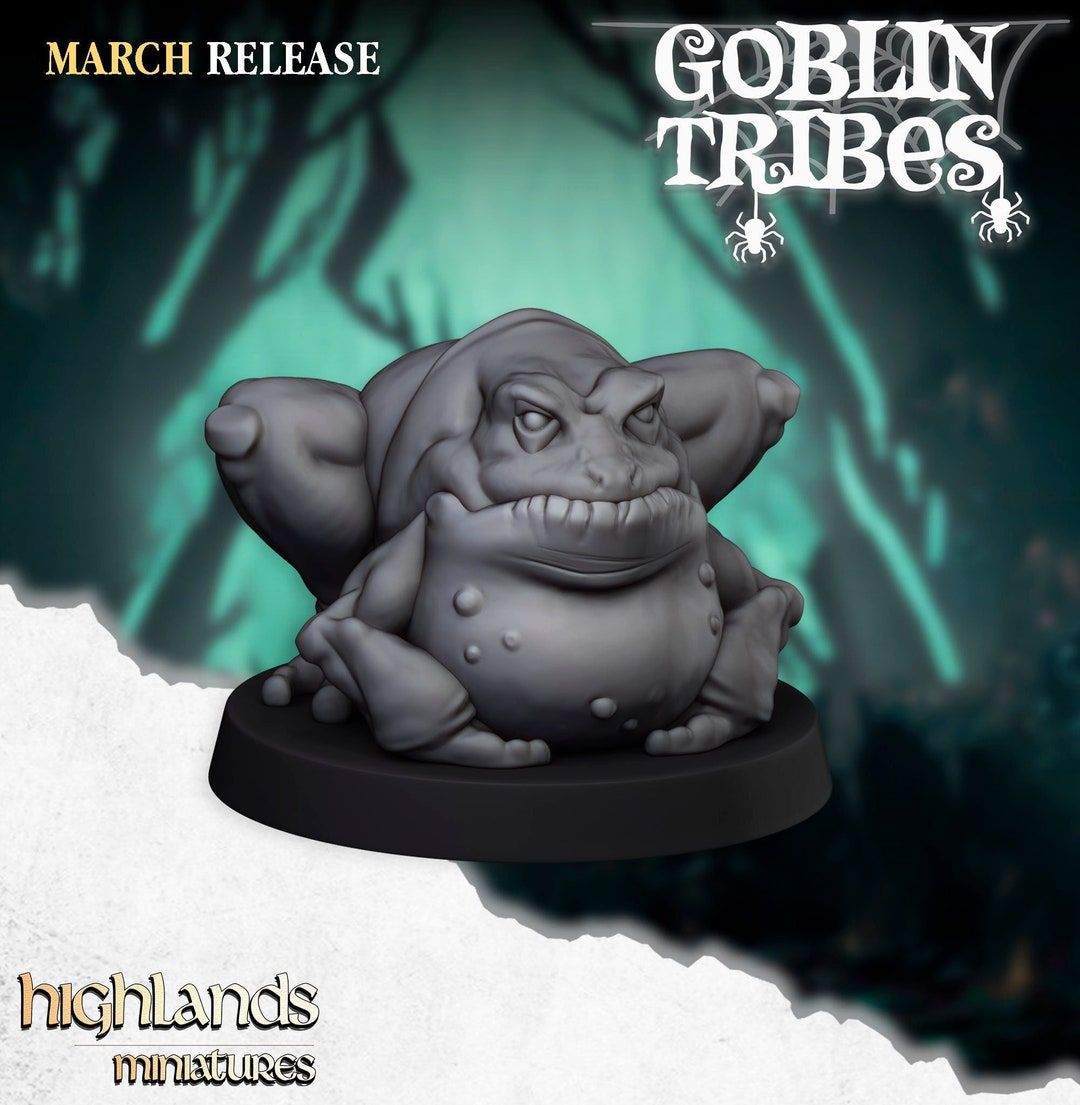 Swamp Goblin Frog Herd Goblin Tribes by Highlands Miniatures 3D Print ...
