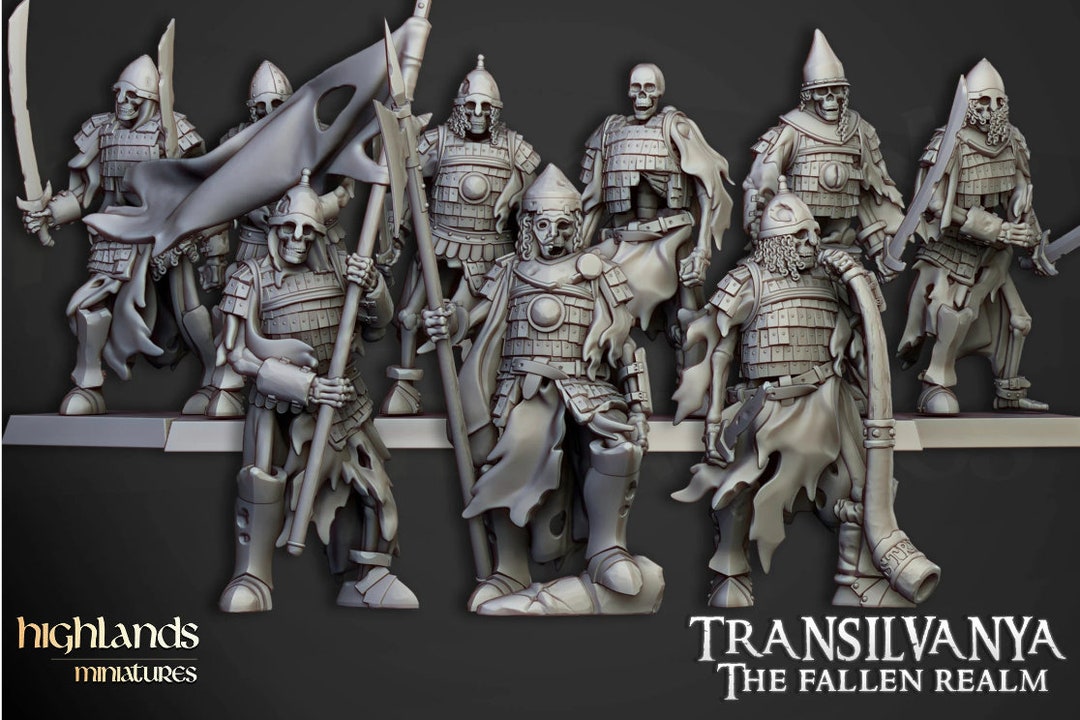 Undead Warriors Army by Highlands Miniatures - 3D Print - Fantasy - RPG ...