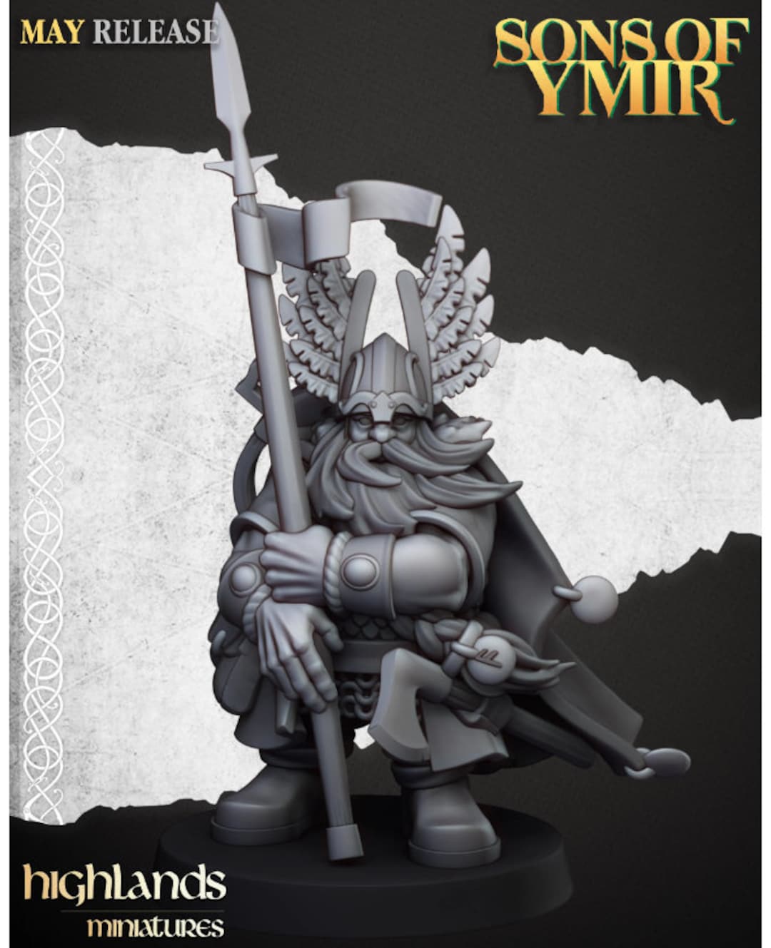 Dwarf Mountain Lord - Sons of Ymir by Highlands Miniatures - 3D Print ...