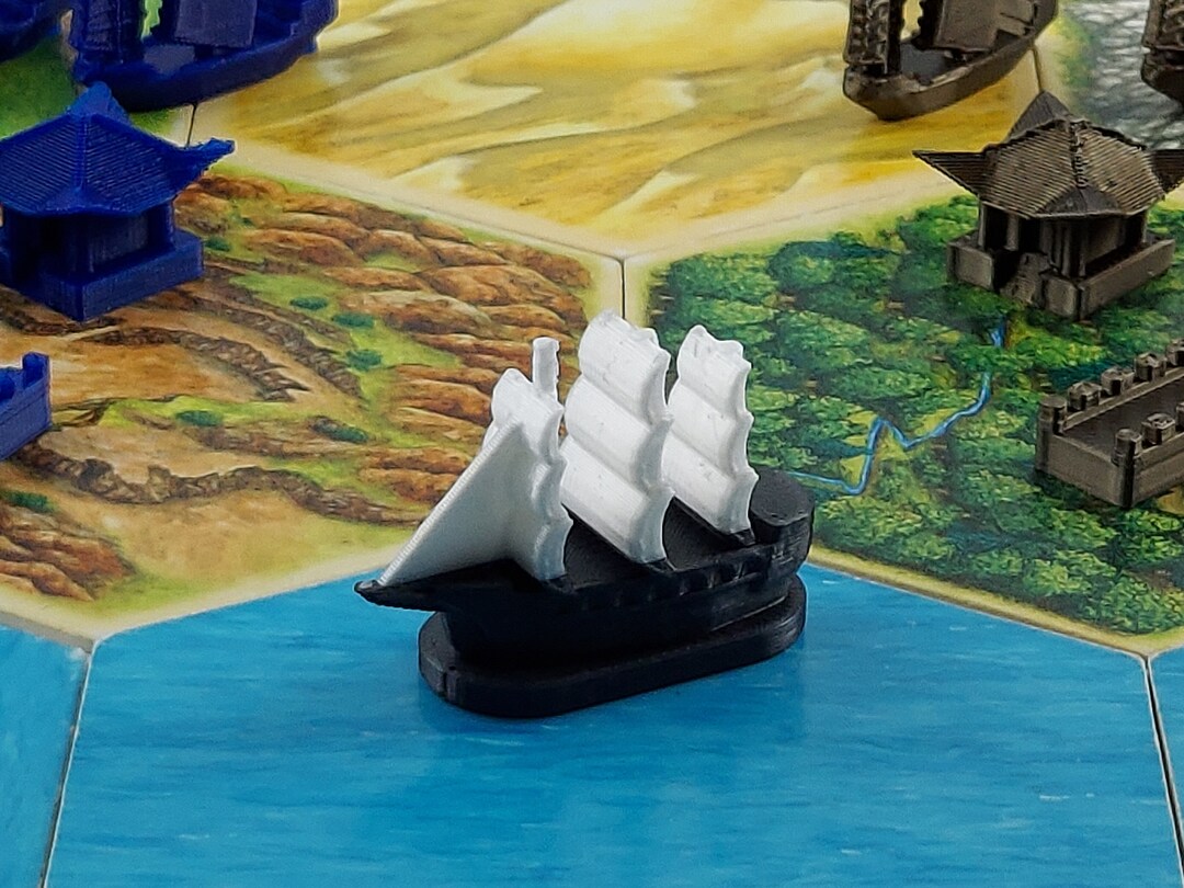 Settlers of Catan: Seafarers | 2 Color Pirate Ship | Custom - Etsy