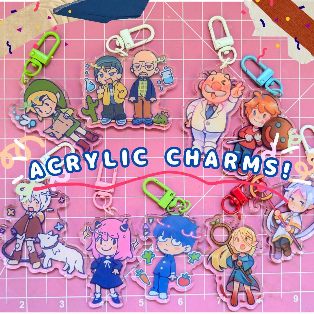 Silly Acrylic Charms - Etsy