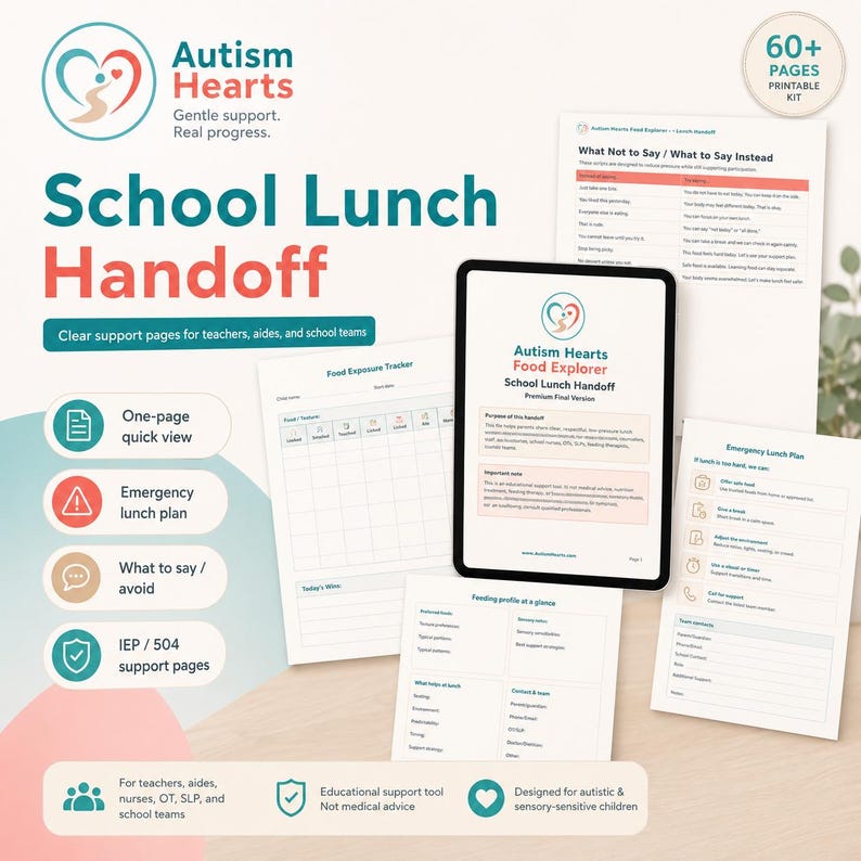 Autism Food Explorer Complete Bundle, Printable Fillable PDF DOCX ...