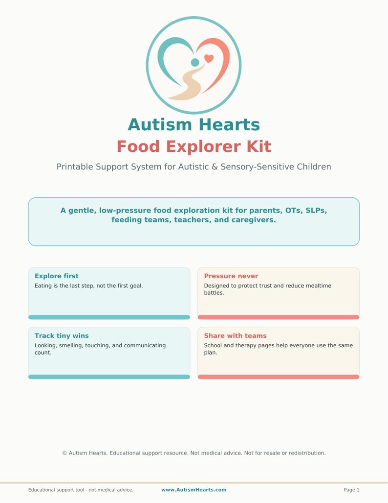 Autism Food Explorer Complete Bundle, Printable Fillable PDF DOCX ...