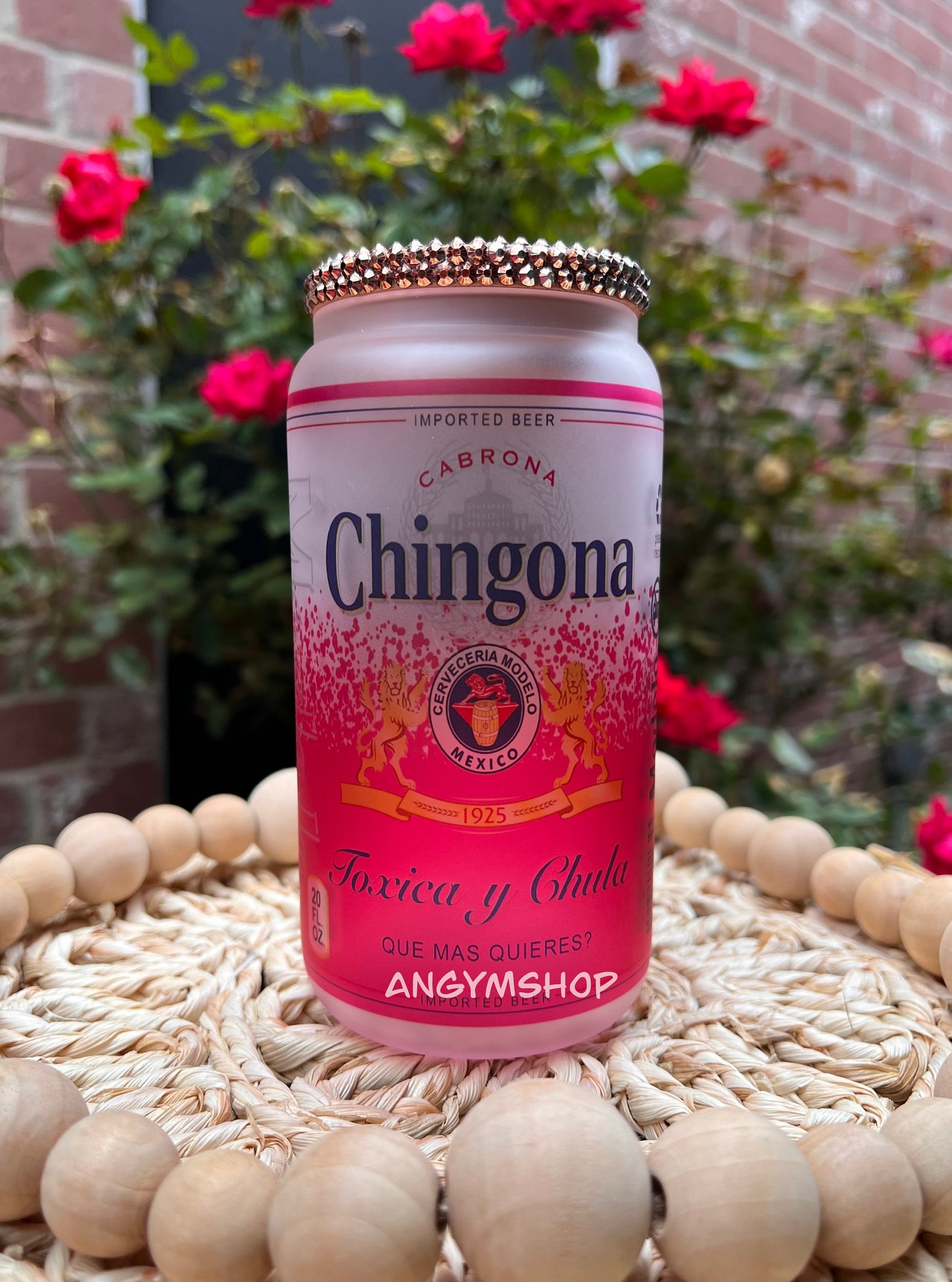 Chingona Beer, Chingona Mug, Chingona Glass, 16 Oz Glass Can, Beer ...