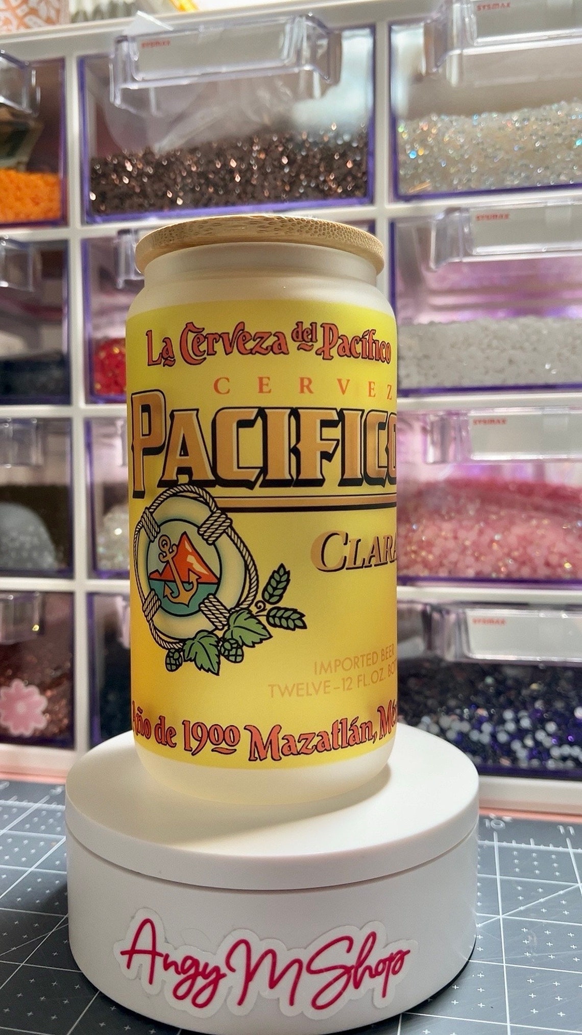Pacifico Glass Cups, 16oz Glass Can, Beer Glass Can, Beer Mug, 16oz ...