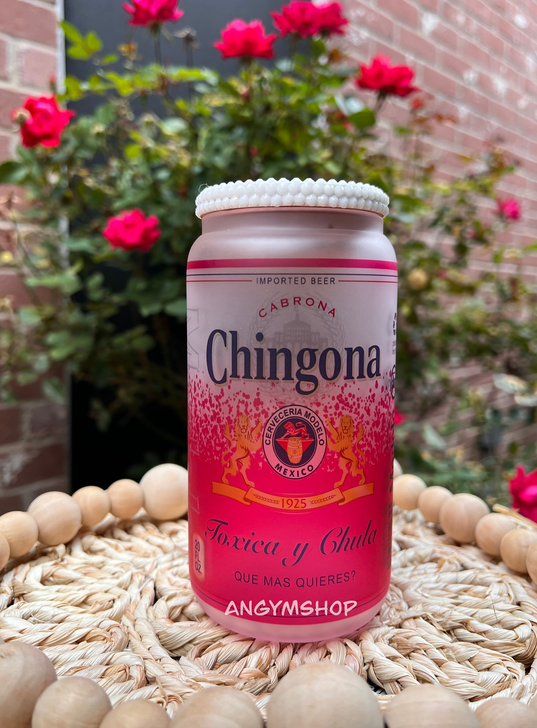 Chingona Beer, Chingona Mug, Chingona Glass, 16 Oz Glass Can, Beer ...