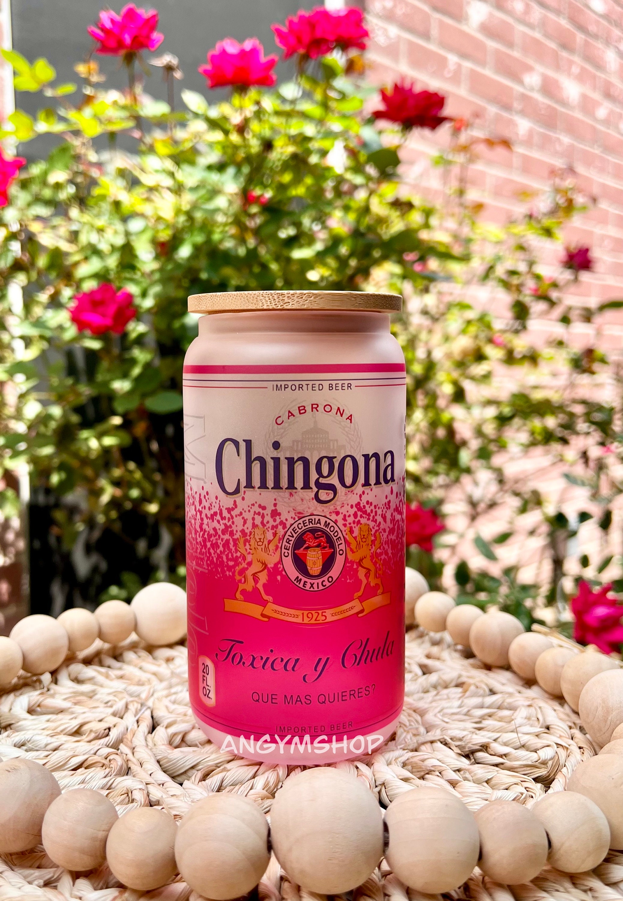 Chingona Beer, Chingona Mug, Chingona Glass, 16 Oz Glass Can, Beer ...