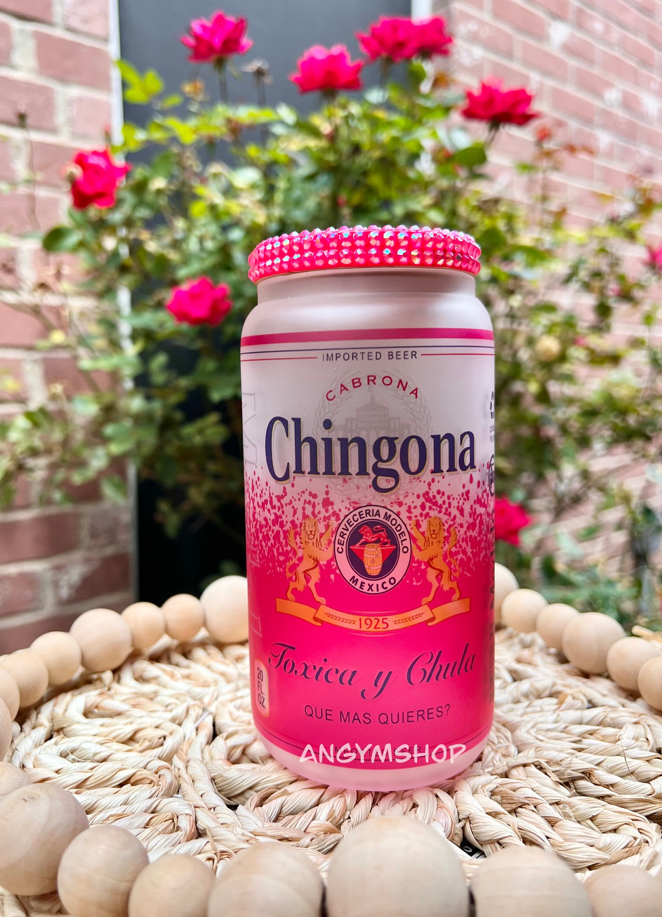 Chingona Beer, Chingona Mug, Chingona Glass, 16 Oz Glass Can, Beer ...