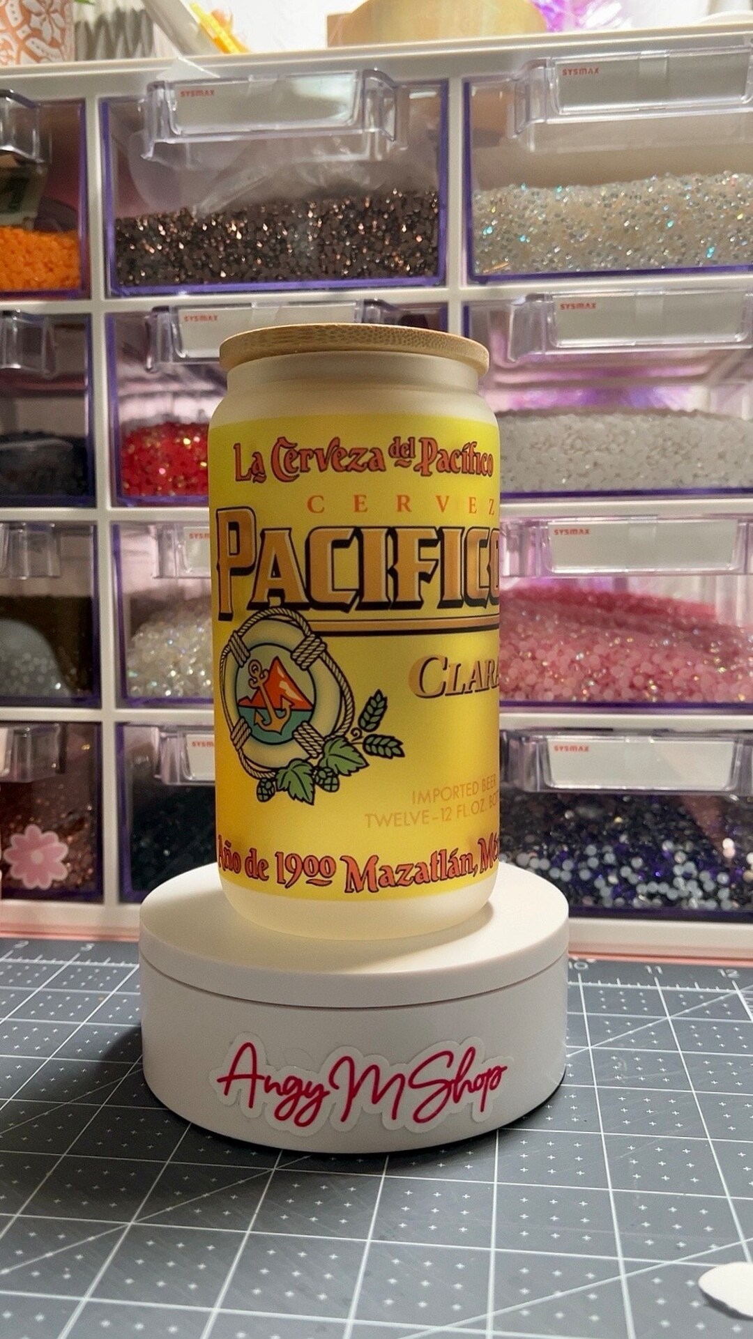 Pacifico Glass Cups, 16oz Glass Can, Beer Glass Can, Beer Mug, 16oz ...