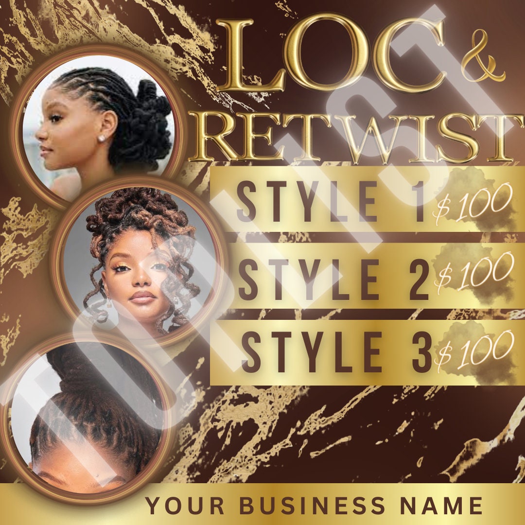 Locs Flyer Retwist Sale Flyer DIY Retwisy Appointment Book Now Hair ...