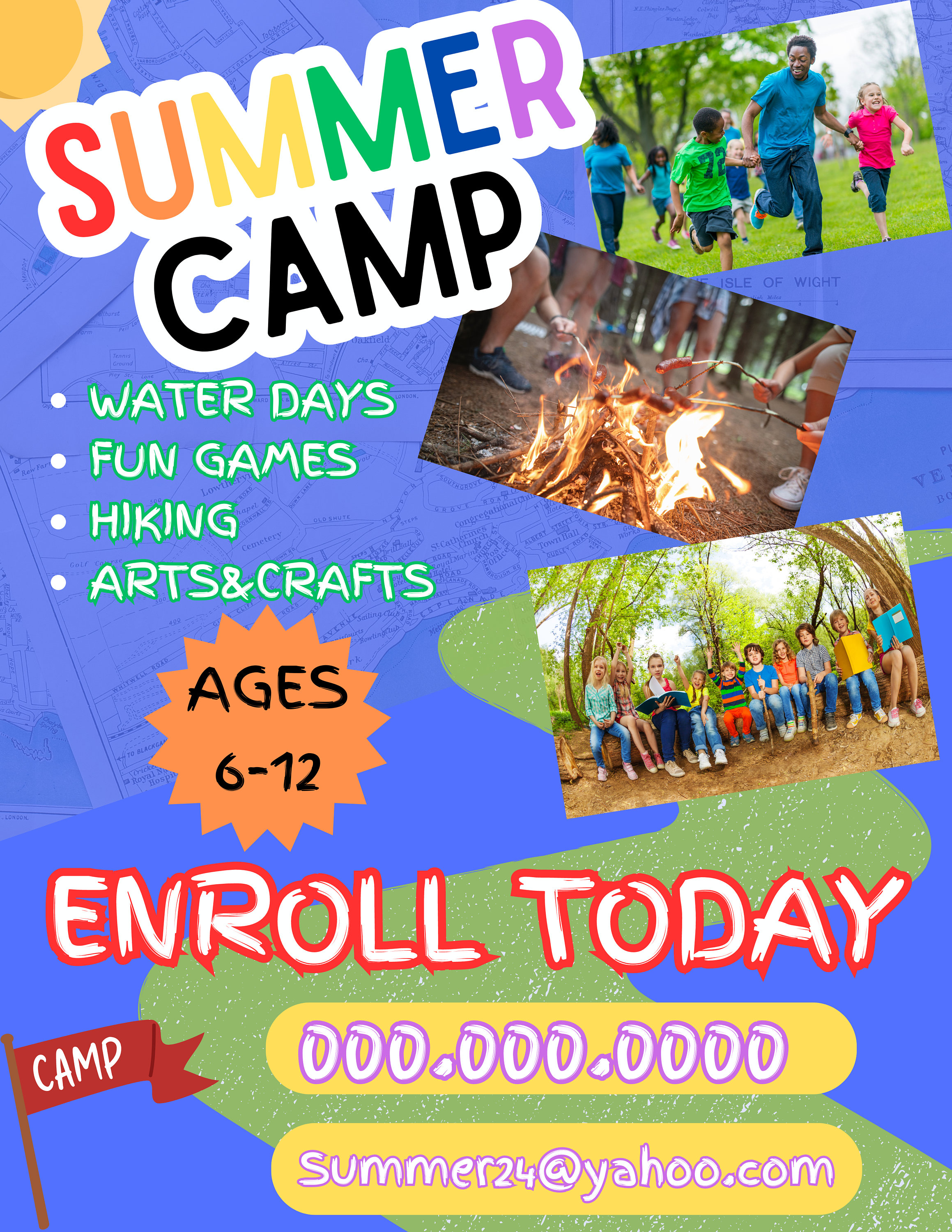 DIY Summer Camp Flyer: Kids Activities, Childcare (canva Template ...