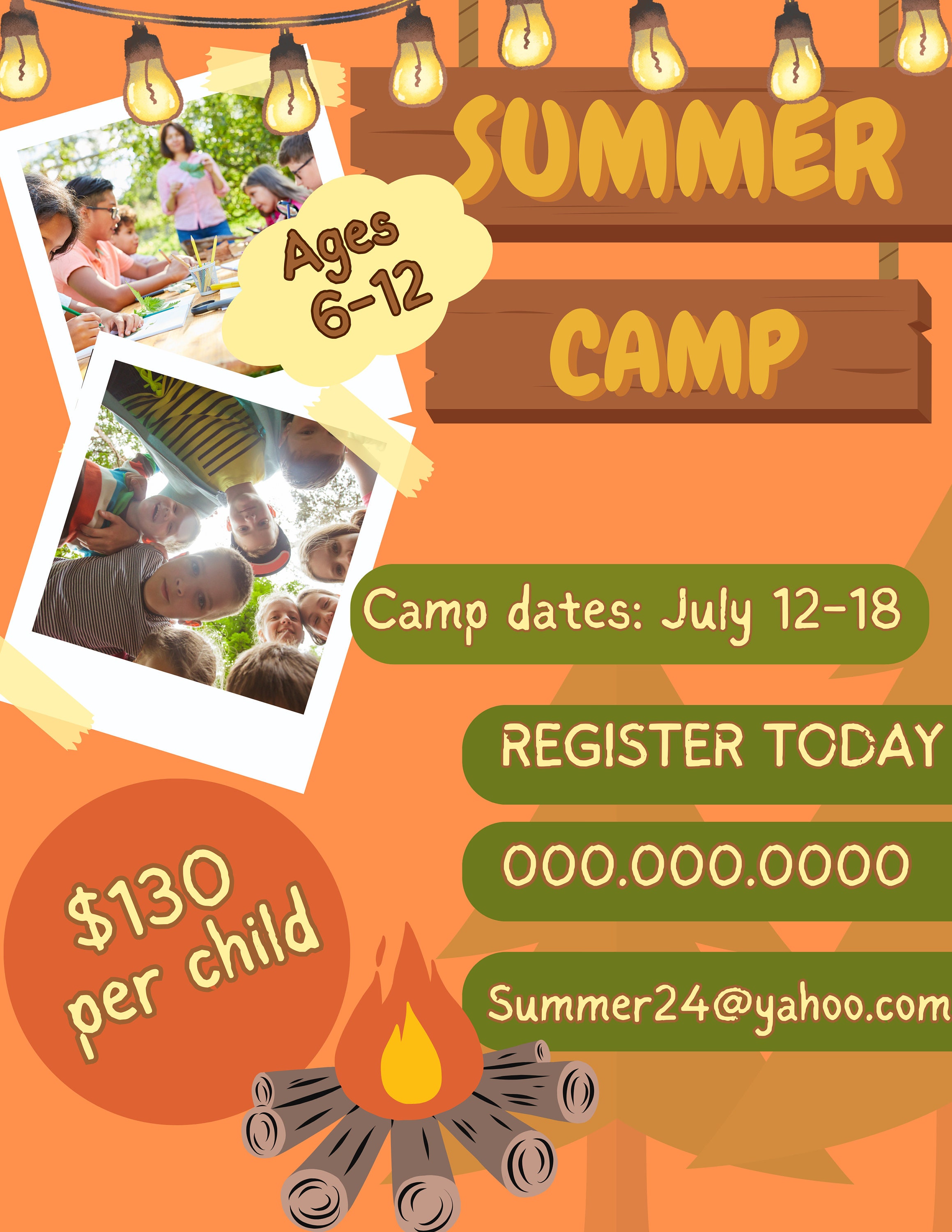 DIY SUMMER FLYER, Kids Summer Camp, Childcare Flyer, Kids Flyer, After ...
