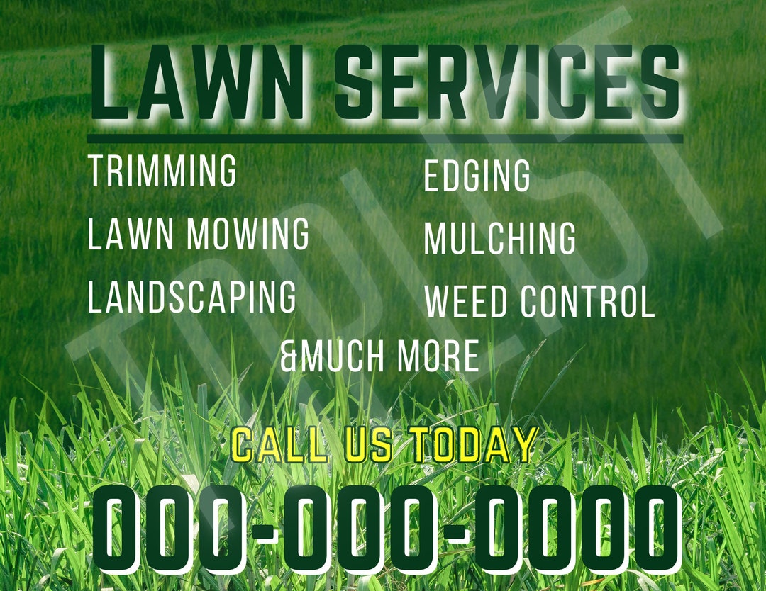 Lawn Care Service Flyer: DIY Business Template (canva) - Etsy