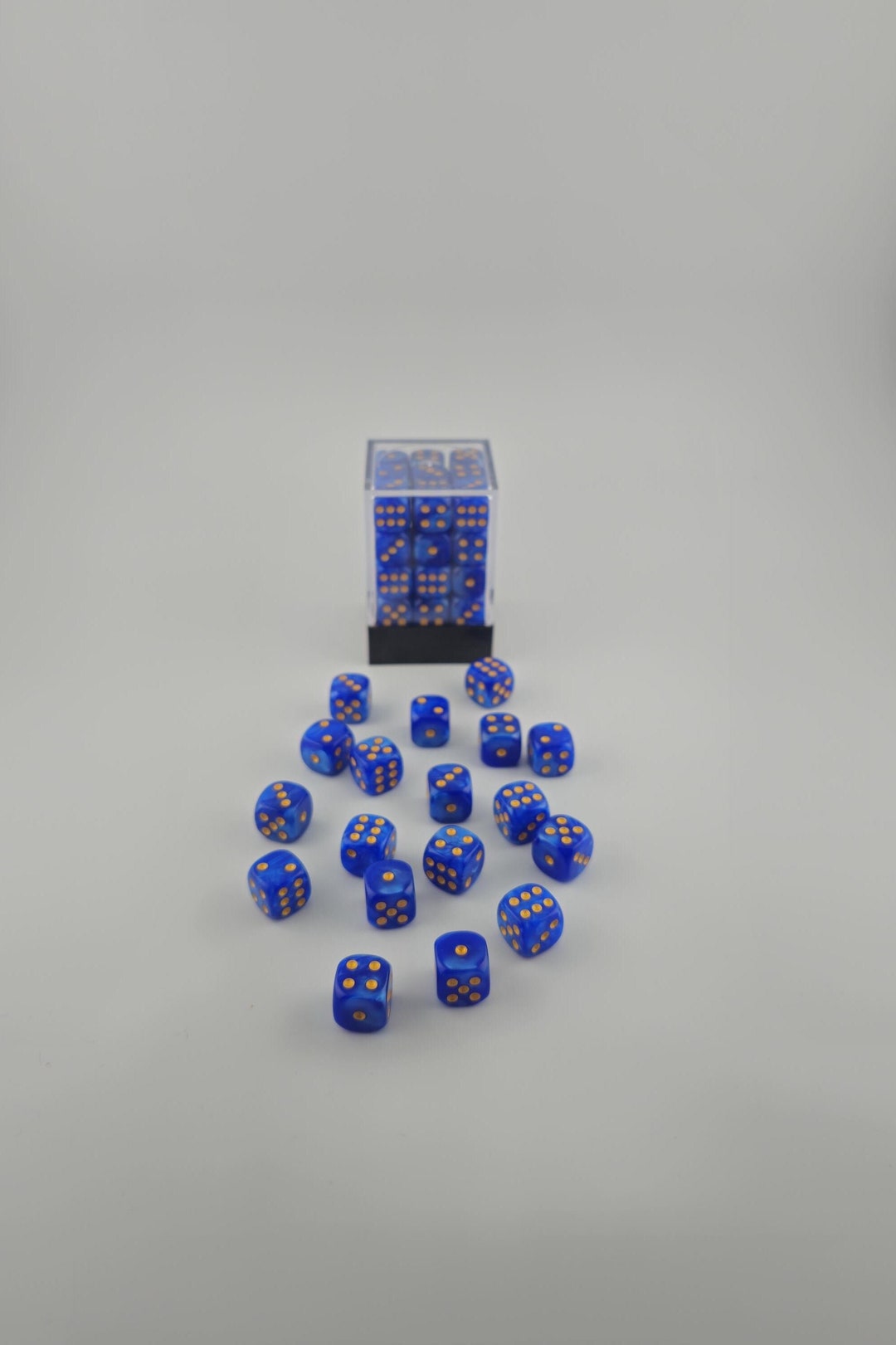 12mm D6 Dice Cube W/ 36 Dice Block Pearl Blue - Etsy