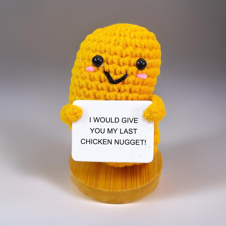 Handmade Crochet Chicken Nugget - 'my Last Nugget' Gift, Funny Desk ...