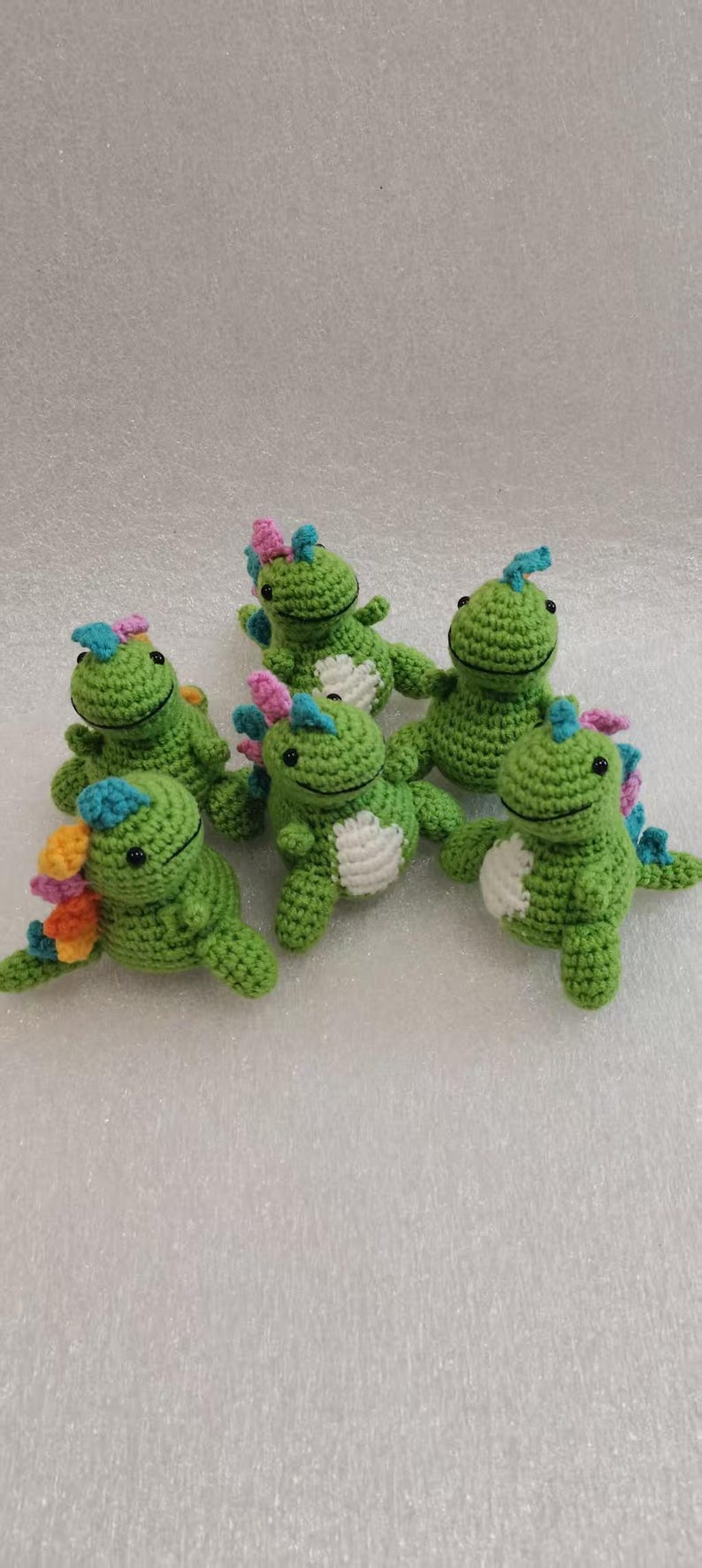 Tiny Dinosaur Crochet Keychain, Fun Dino Keychain, Cute T-rex Keychain ...