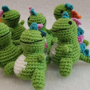 Tiny Dinosaur Crochet Keychain, Fun Dino Keychain, Cute T-rex Keychain ...