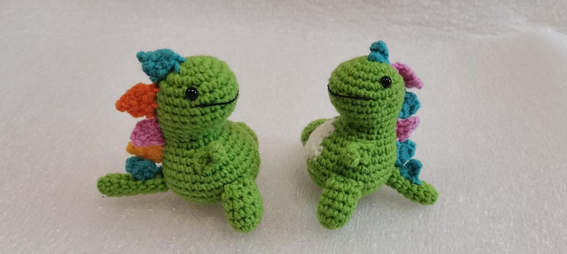 Tiny Dinosaur Crochet Keychain, Fun Dino Keychain, Cute T-rex Keychain ...