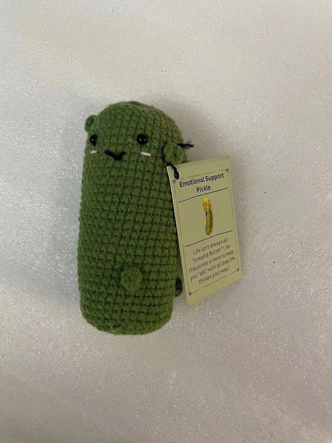 Handmade Crochet Pickle Plush - 'dill With It' Gift for Pickle Lovers ...
