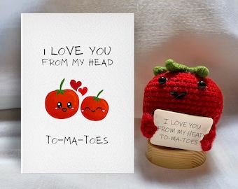 Love You From My Head Tomatoes Card - Etsy