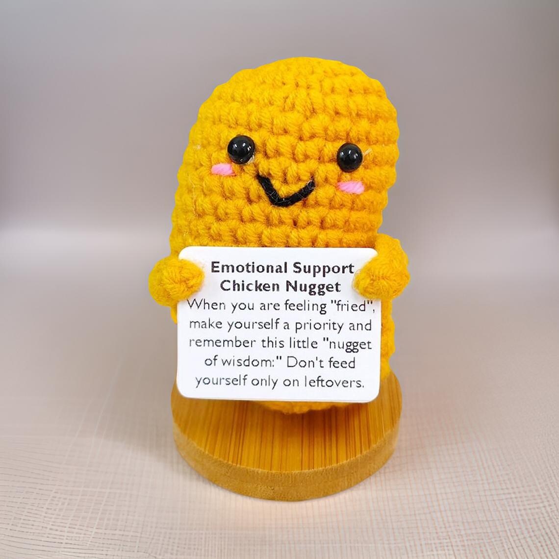 Handmade Crochet Chicken Nugget - 'my Last Nugget' Gift, Funny Desk ...