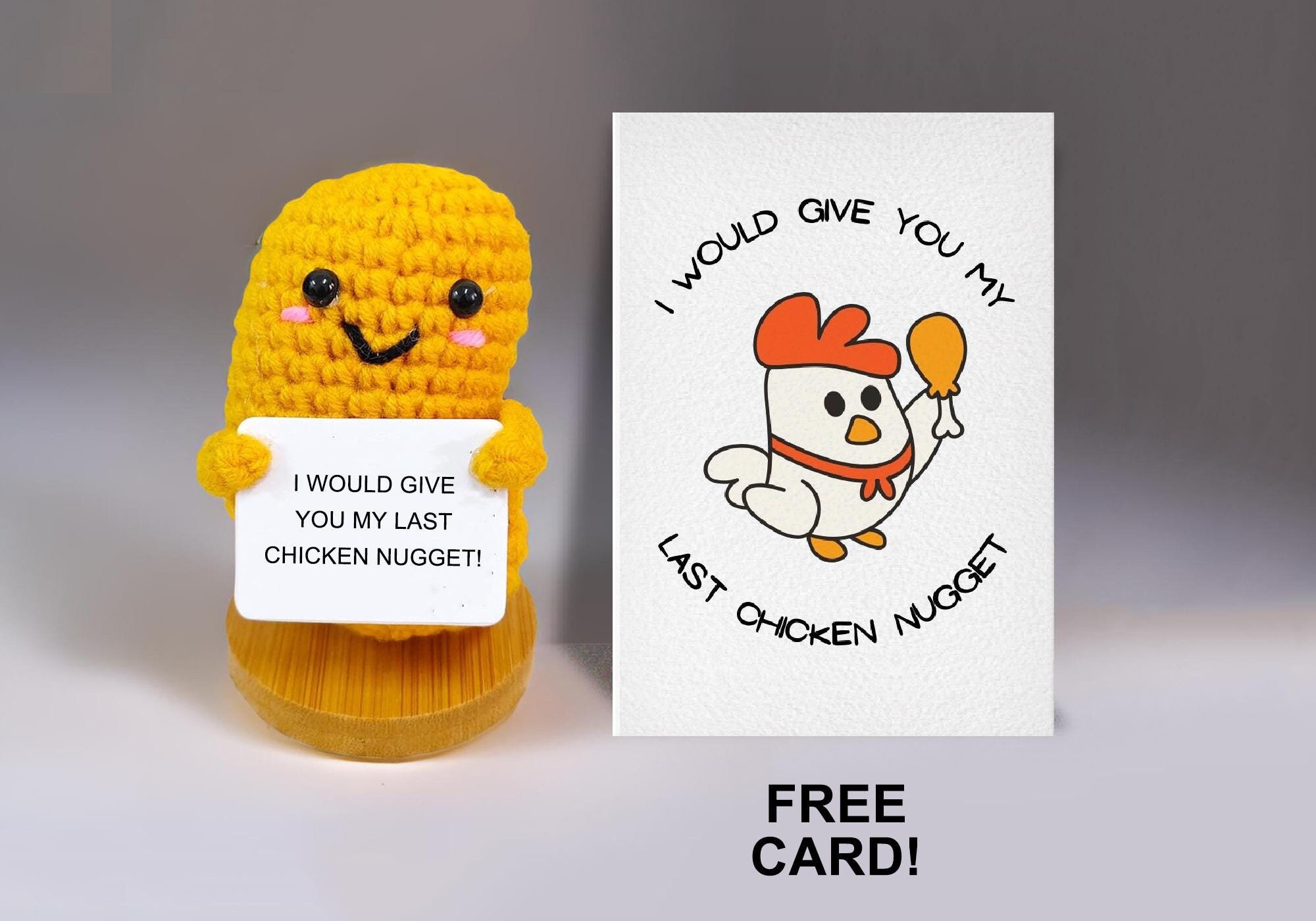 Handmade Crochet Chicken Nugget - 'my Last Nugget' Gift, Funny Desk ...