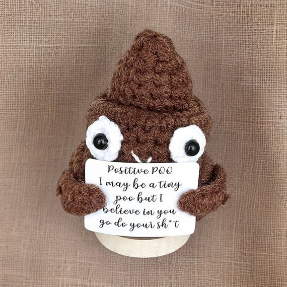 Emotional Support Handmade Funny Positive Poop Crochet Poop Stuffed ...
