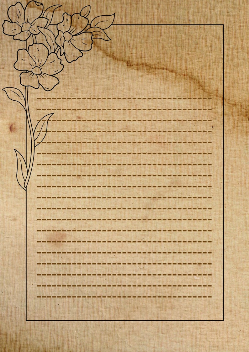 Vintage Stained Paper Digital Download for Letters and Crafts - Etsy