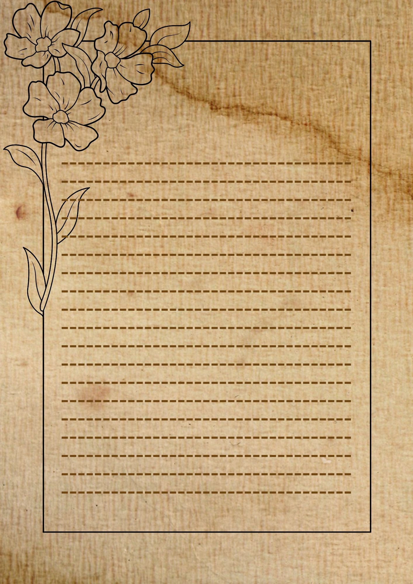 Vintage Stained Paper Digital Download for Letters and Crafts - Etsy