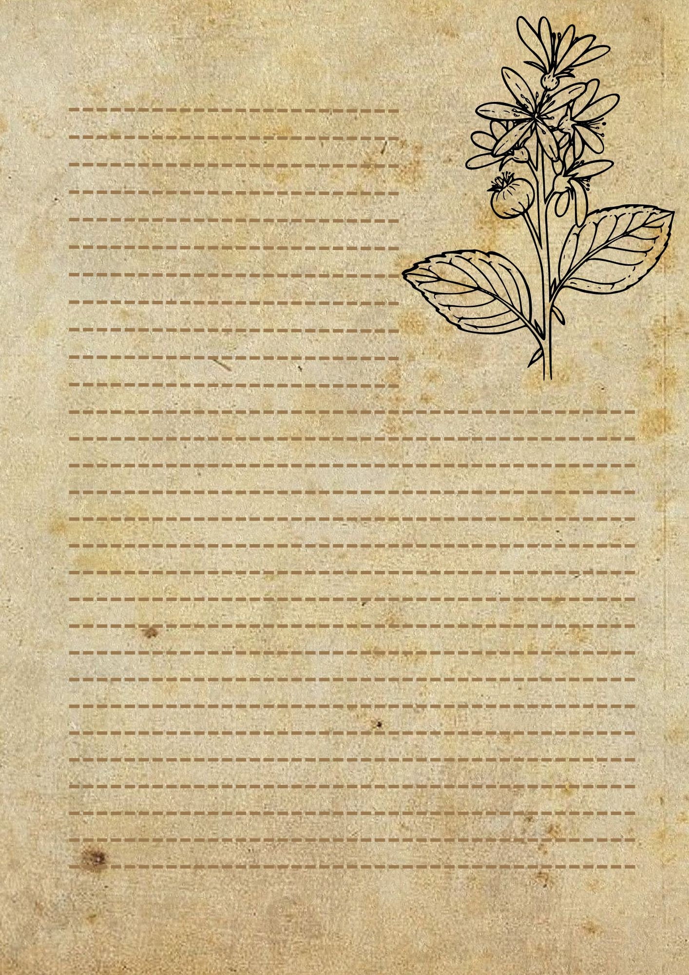 Vintage Stained Paper Digital Download for Letters and Crafts - Etsy