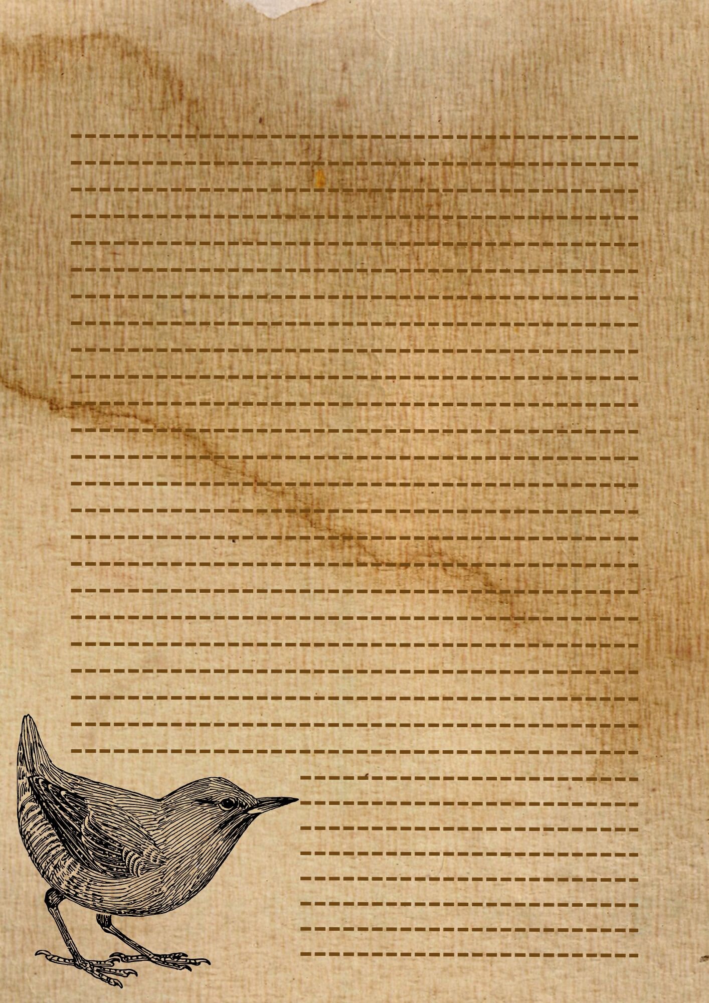 Vintage Stained Paper Digital Download for Letters and Crafts - Etsy