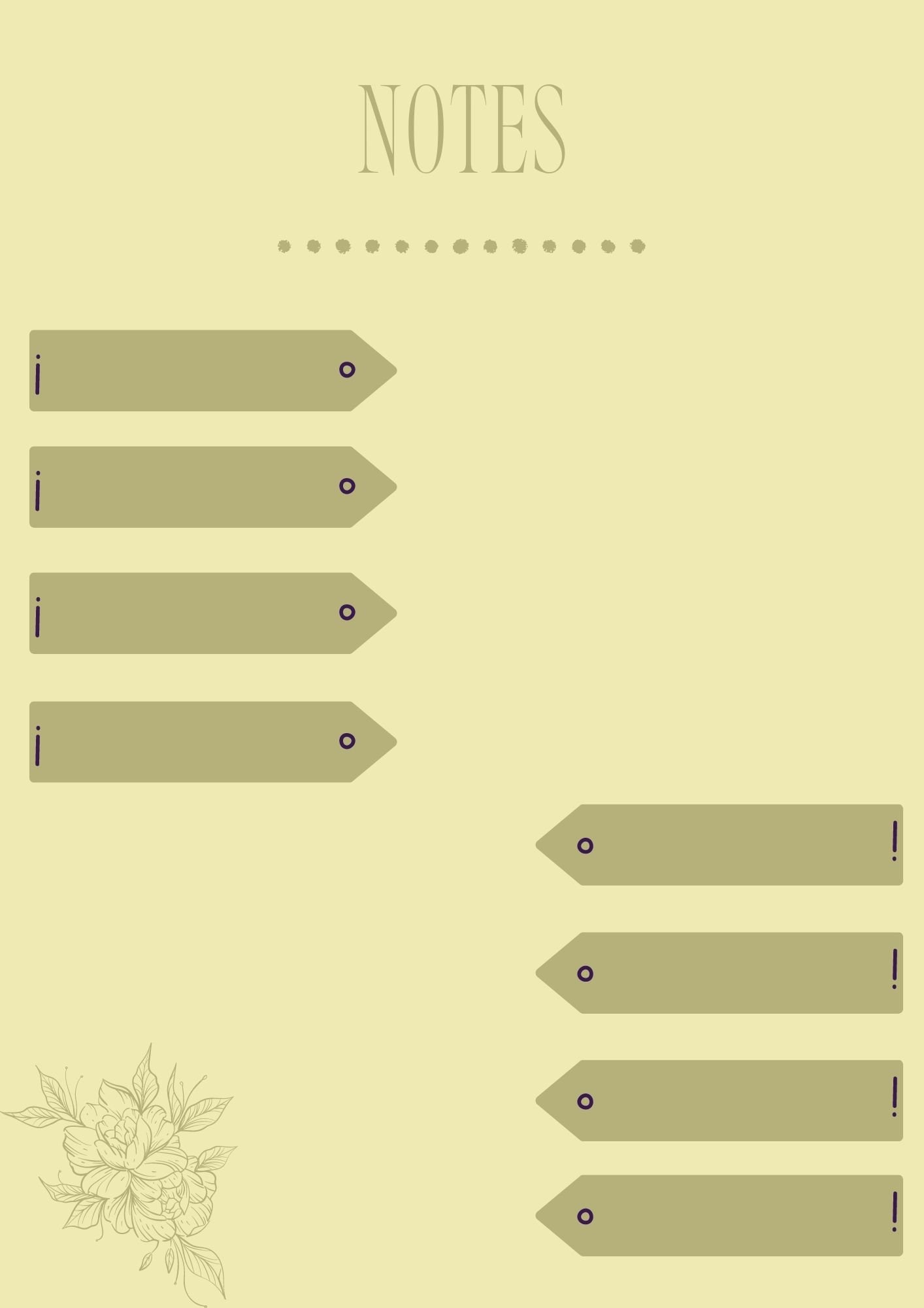 Note Template Pintables for Binder, School, Work, or Home Organization ...