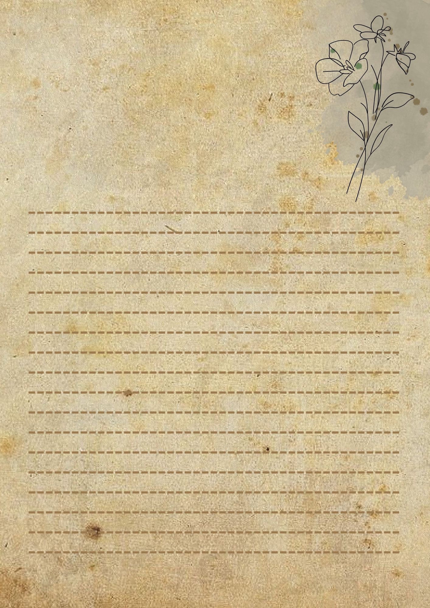 Vintage Stained Paper Digital Download for Letters and Crafts - Etsy