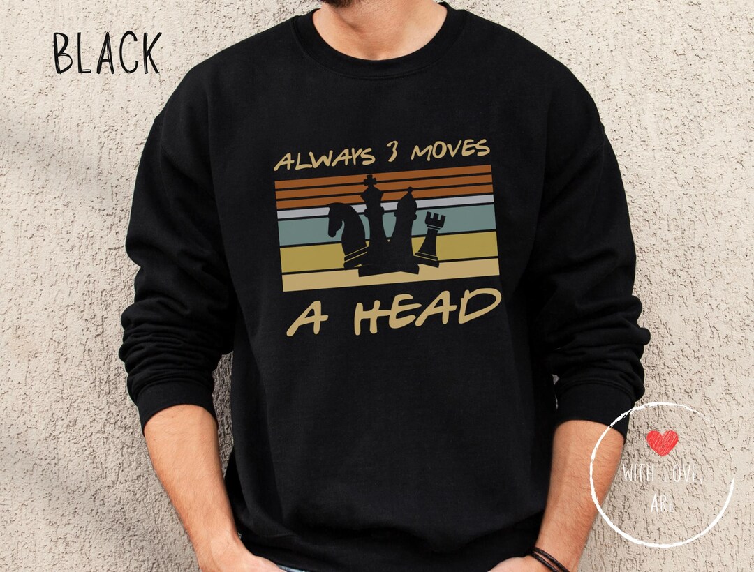 Retro Chess Sweatshirt - Chess Sweater, Matching Chess Player Gift ...