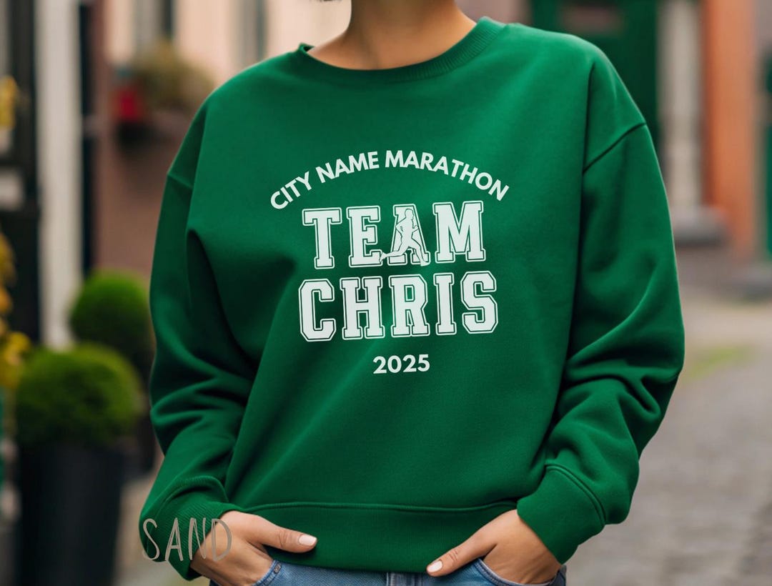 Custom Marathon Sweatshirt - Marathon Sweatshirt, Supporter Team Group ...