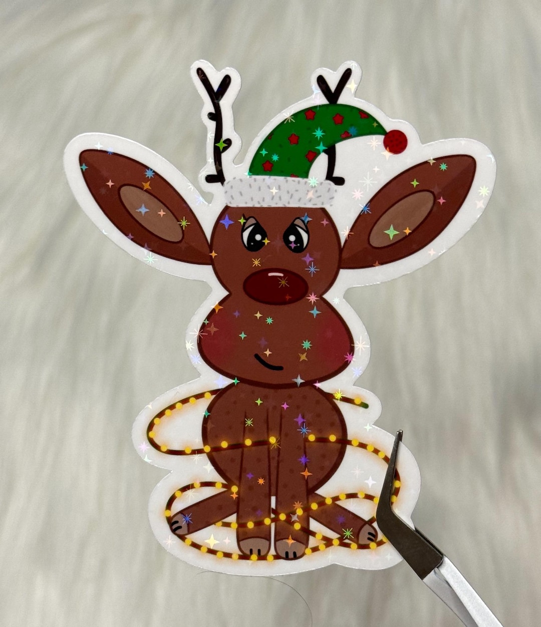 Wollie the Reindeer Vinyl Sticker for Scrapbooking, Decor ...