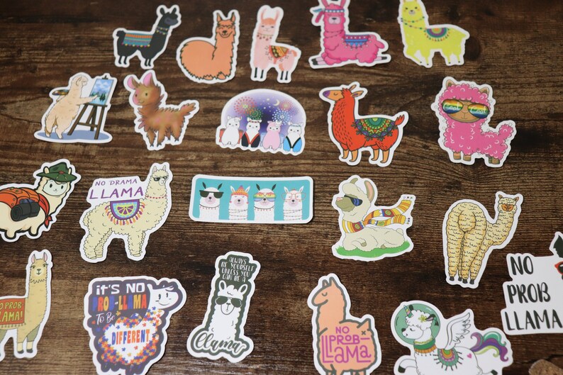 Llama Sticker Pack (lots of Different Variations) - Etsy