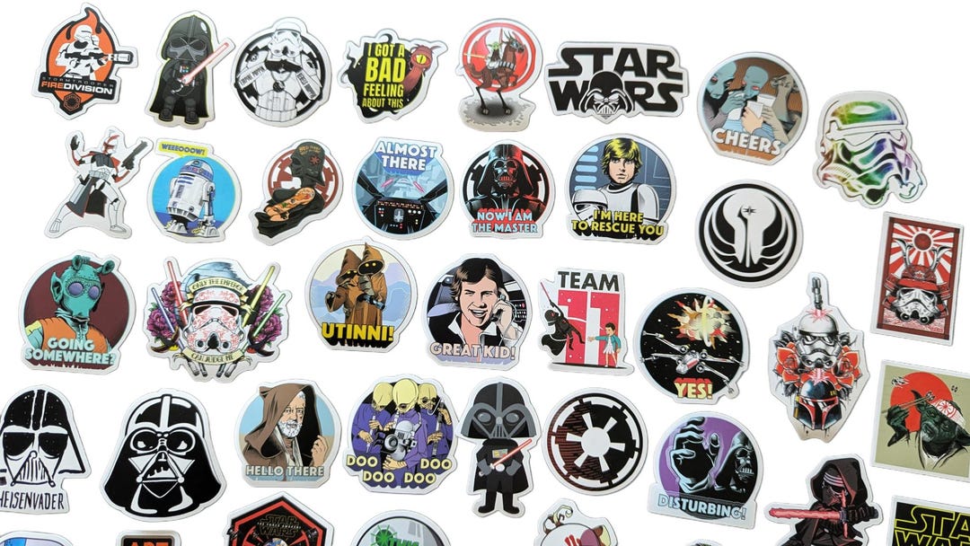 Starwars Sticker Pack lots of Different Variations - Etsy