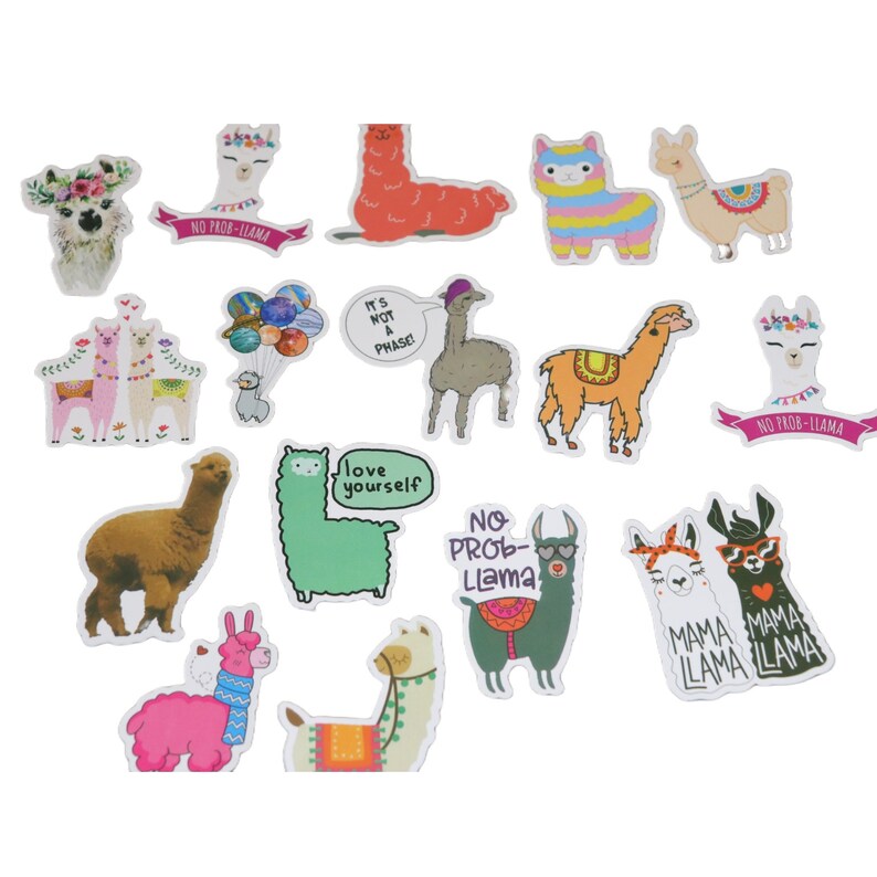 Llama Sticker Pack (lots of Different Variations) - Etsy