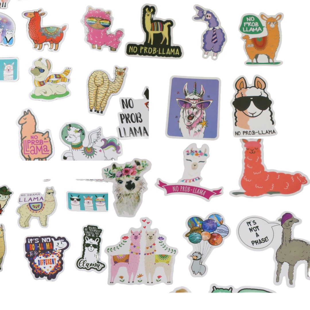 Llama Sticker Pack (lots of Different Variations) - Etsy