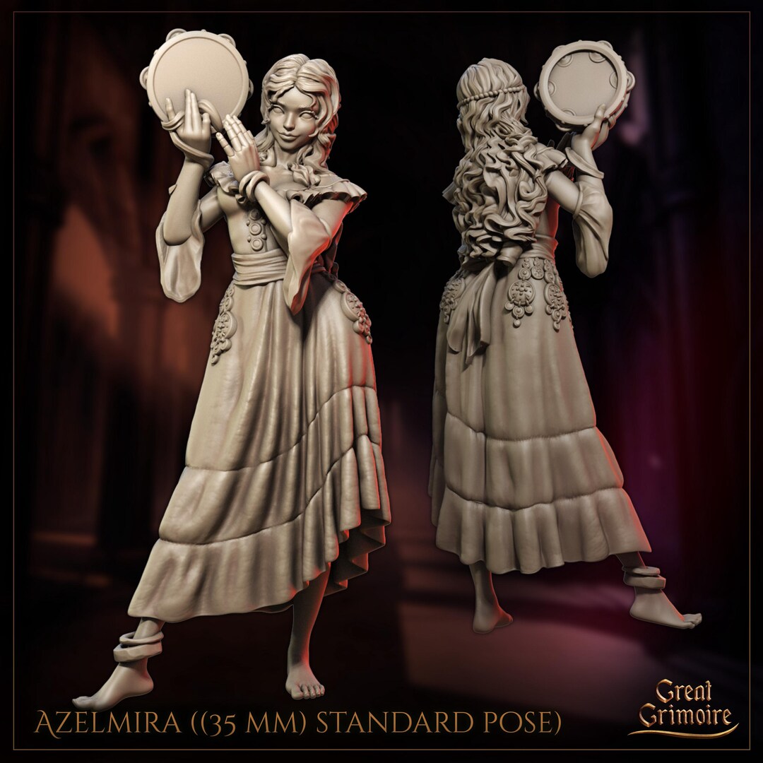 Azelmira Gypsy Bard - 8-12K Printed - Great Grimoire - Etsy