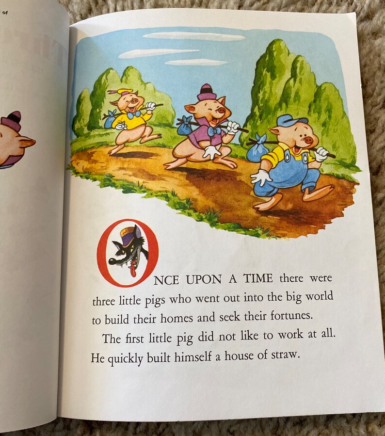 Three Little Pigs Little Golden Book Hardcover 1953 - Etsy