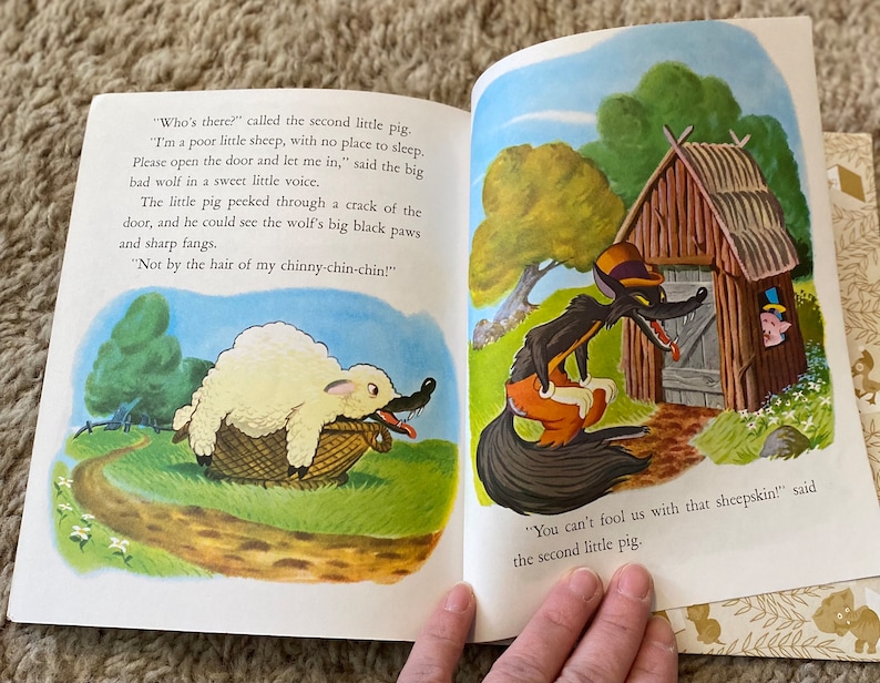 Three Little Pigs Little Golden Book Hardcover 1953 - Etsy