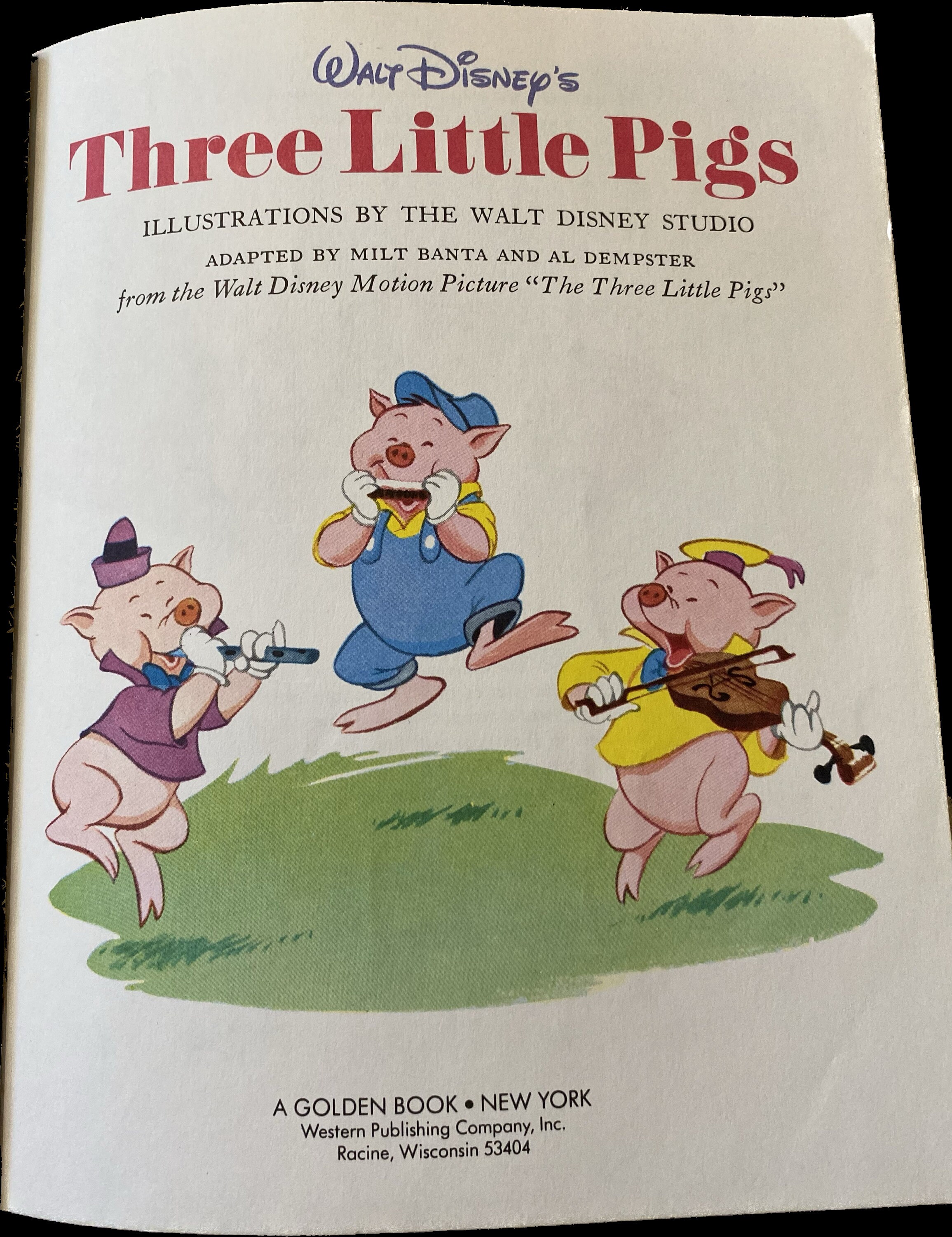 Three Little Pigs Little Golden Book Hardcover 1953 - Etsy