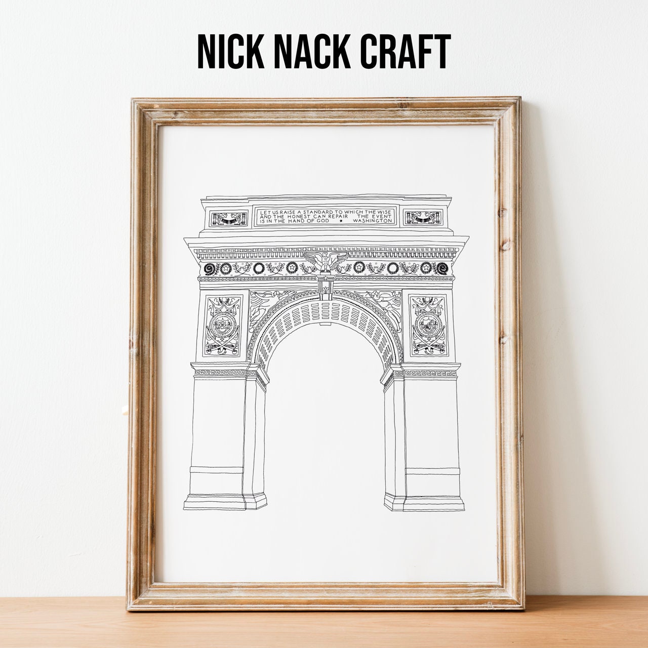 Digital Download | Printable | NYC Sketch Art | Line Art | Washington ...