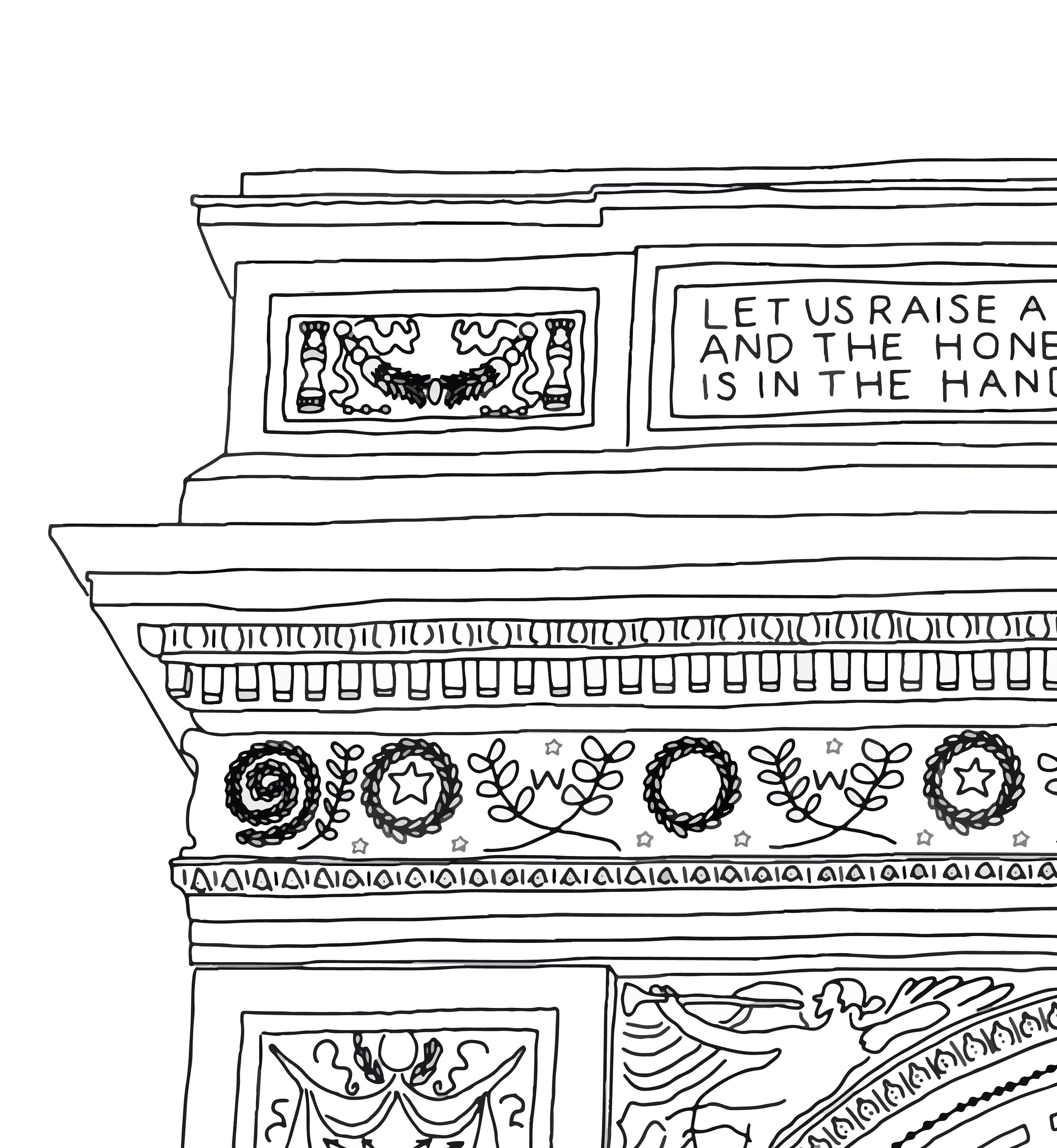 Digital Download | Printable | NYC Sketch Art | Line Art | Washington ...